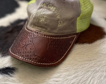 Leather Tooled Caps Bill - Etsy