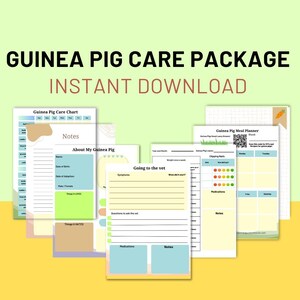 Guinea Pig Care Planner (printable, Digital) - Etsy