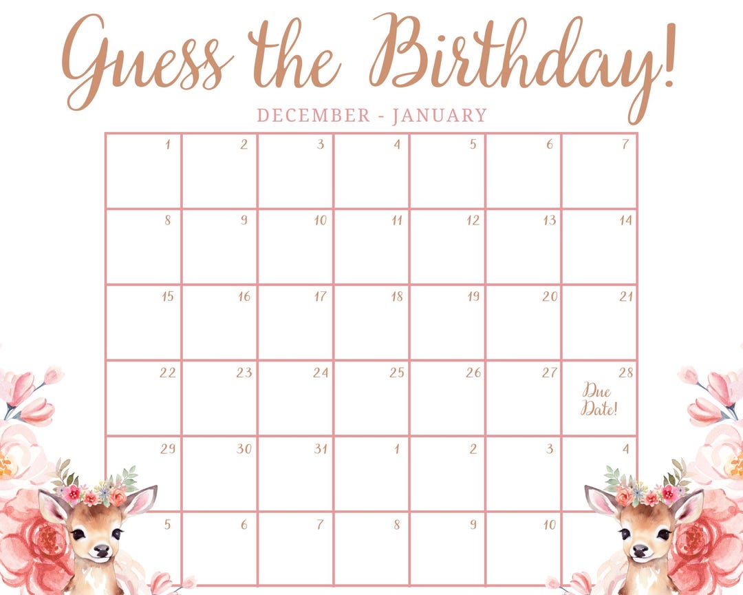Guess the Birthday Baby Shower Game - Etsy