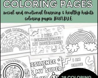 Positive Habits Coloring - Etsy