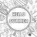 Here Comes Summer Coloring Pages, End of School Year Printable for Kids ...