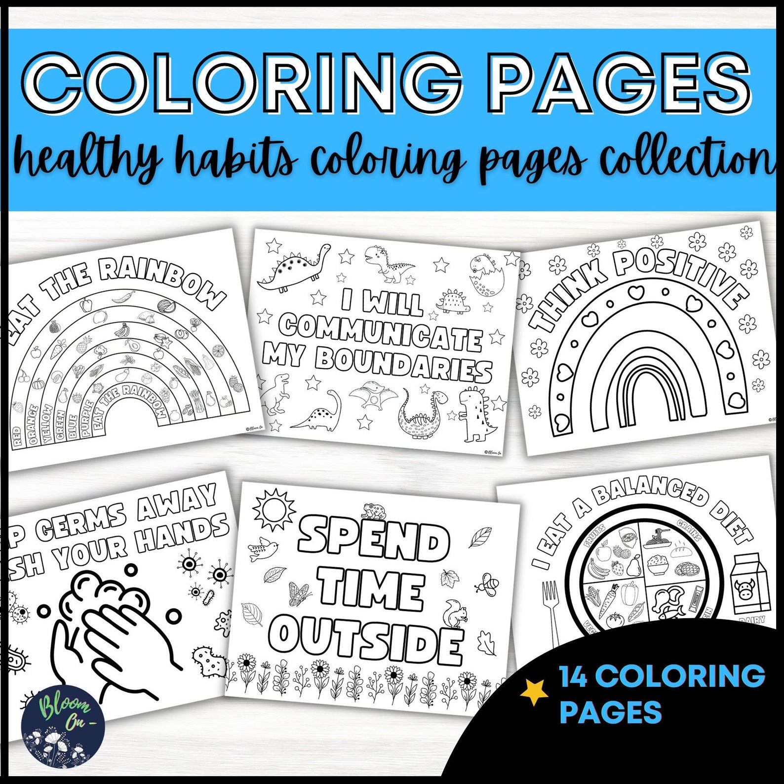 Healthy Habits, Coloring Pages, PRINTABLE Coloring for Kids, Health and ...