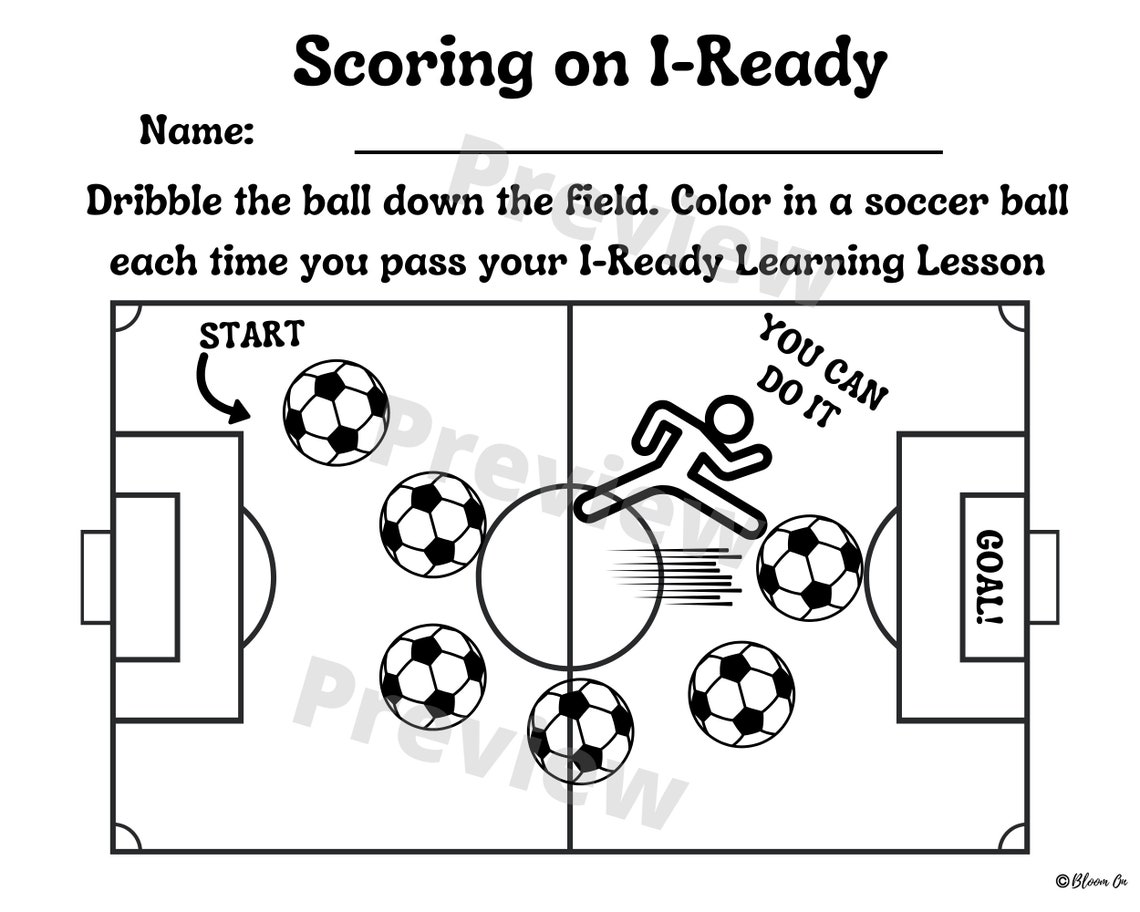 I-ready Student Data Tracker, Incentive Chart, Soccer Theme, PRINTABLE ...