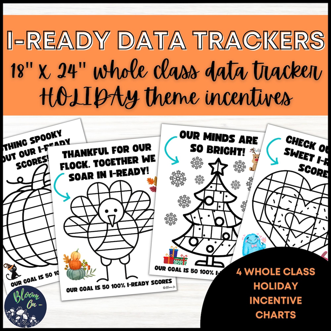 I-ready Holiday Incentive Chart Bundle | Classroom Data Tracker ...