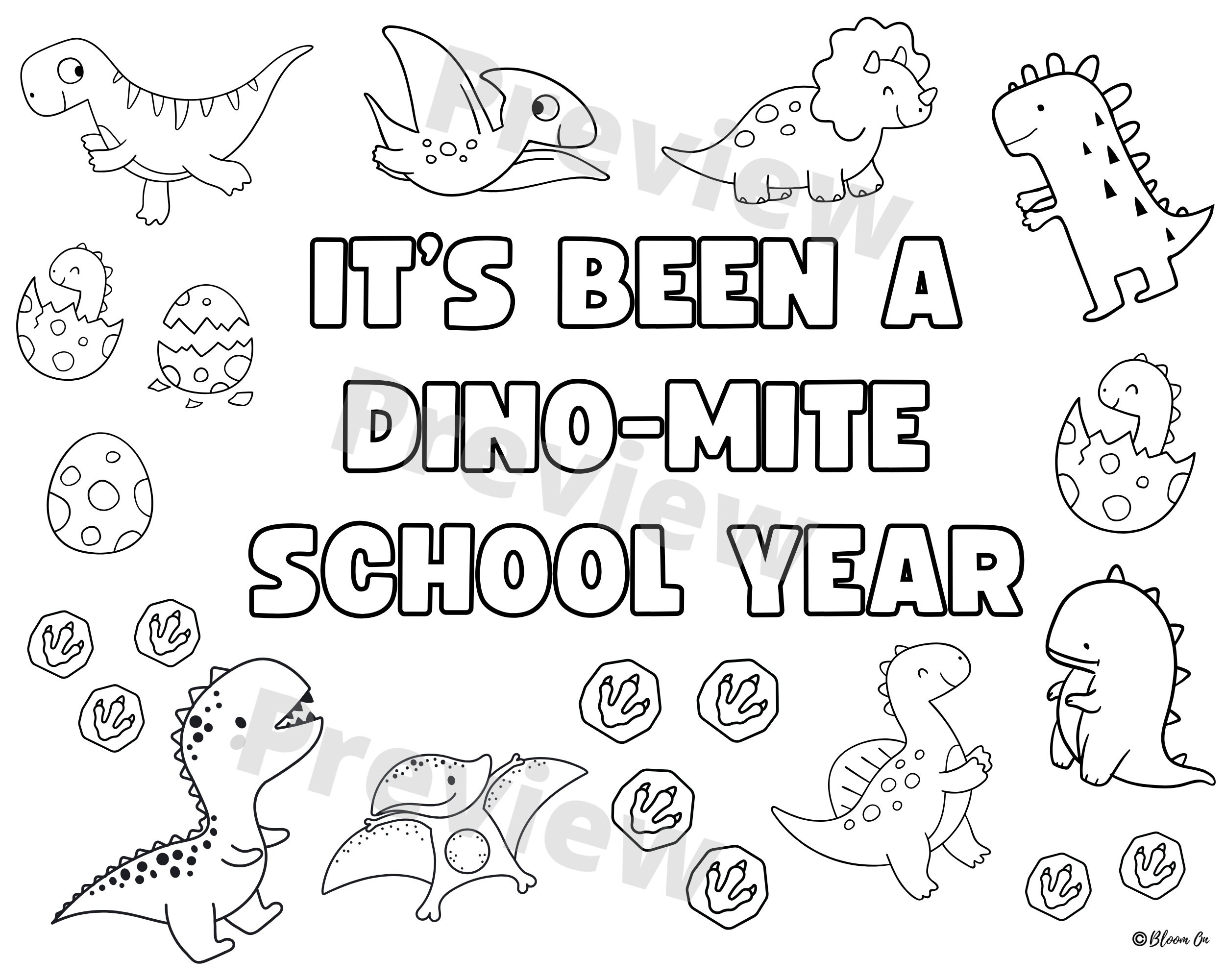 Here Comes Summer Coloring Pages, End of School Year Printable for Kids ...