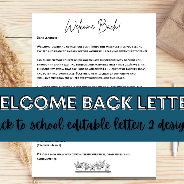Welcome Letter - Etsy