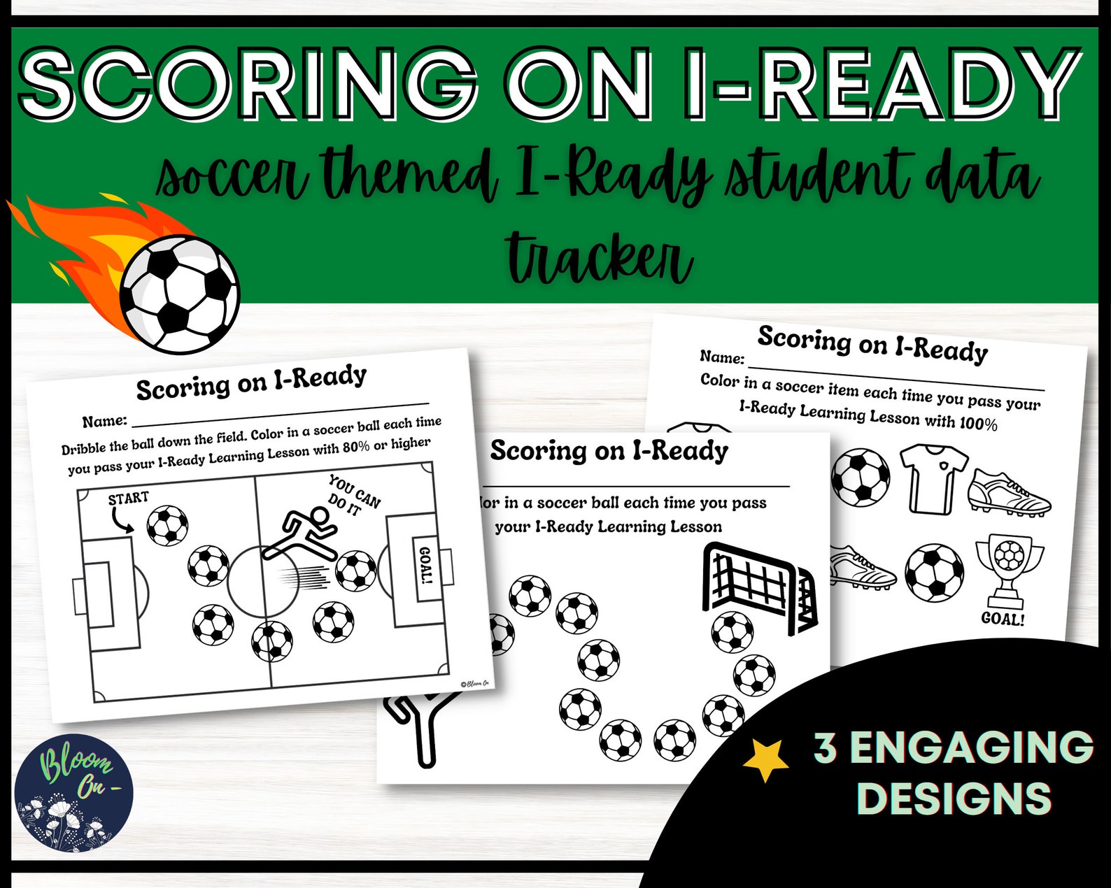 I-ready Student Data Tracker, Incentive Chart, Soccer Theme, PRINTABLE ...