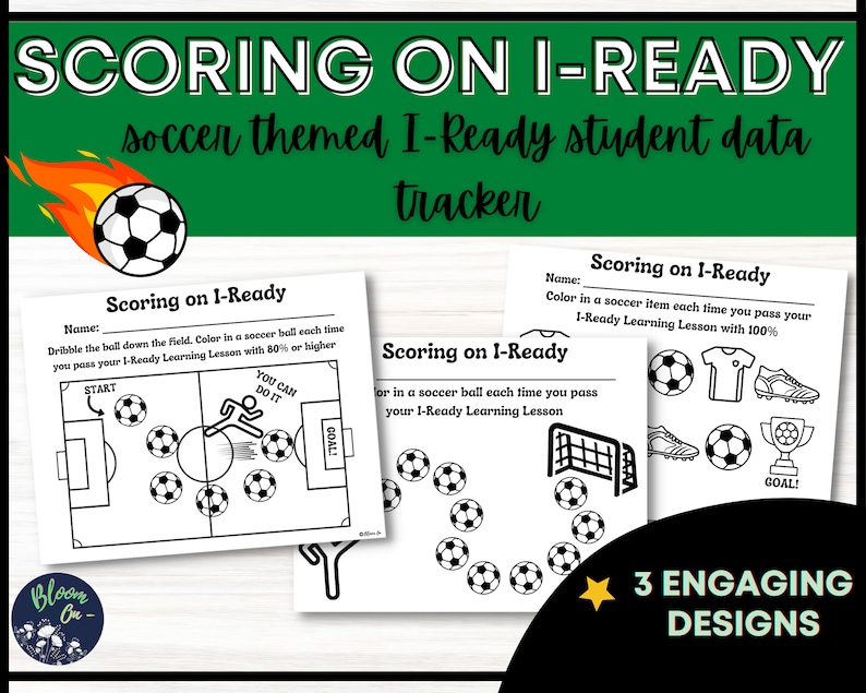 I-ready Student Data Tracker, Incentive Chart, Soccer Theme, PRINTABLE ...