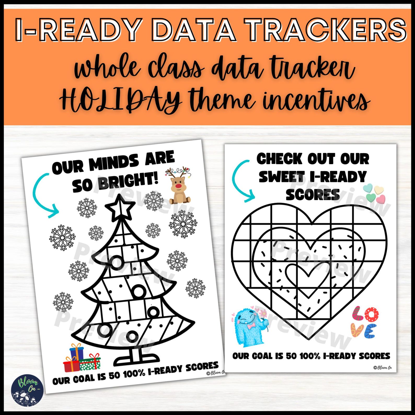 I-ready Data Tracker Holiday Incentives Chart Bundle | Iready Anchor ...