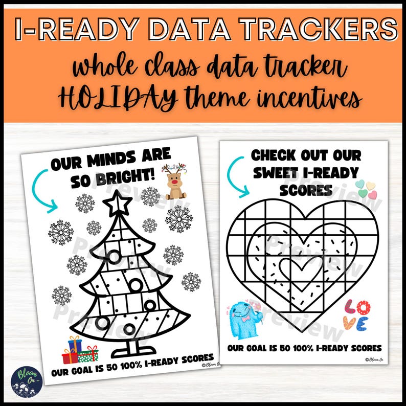 I-ready Data Tracker Holiday Incentives Chart Bundle | Iready Anchor ...