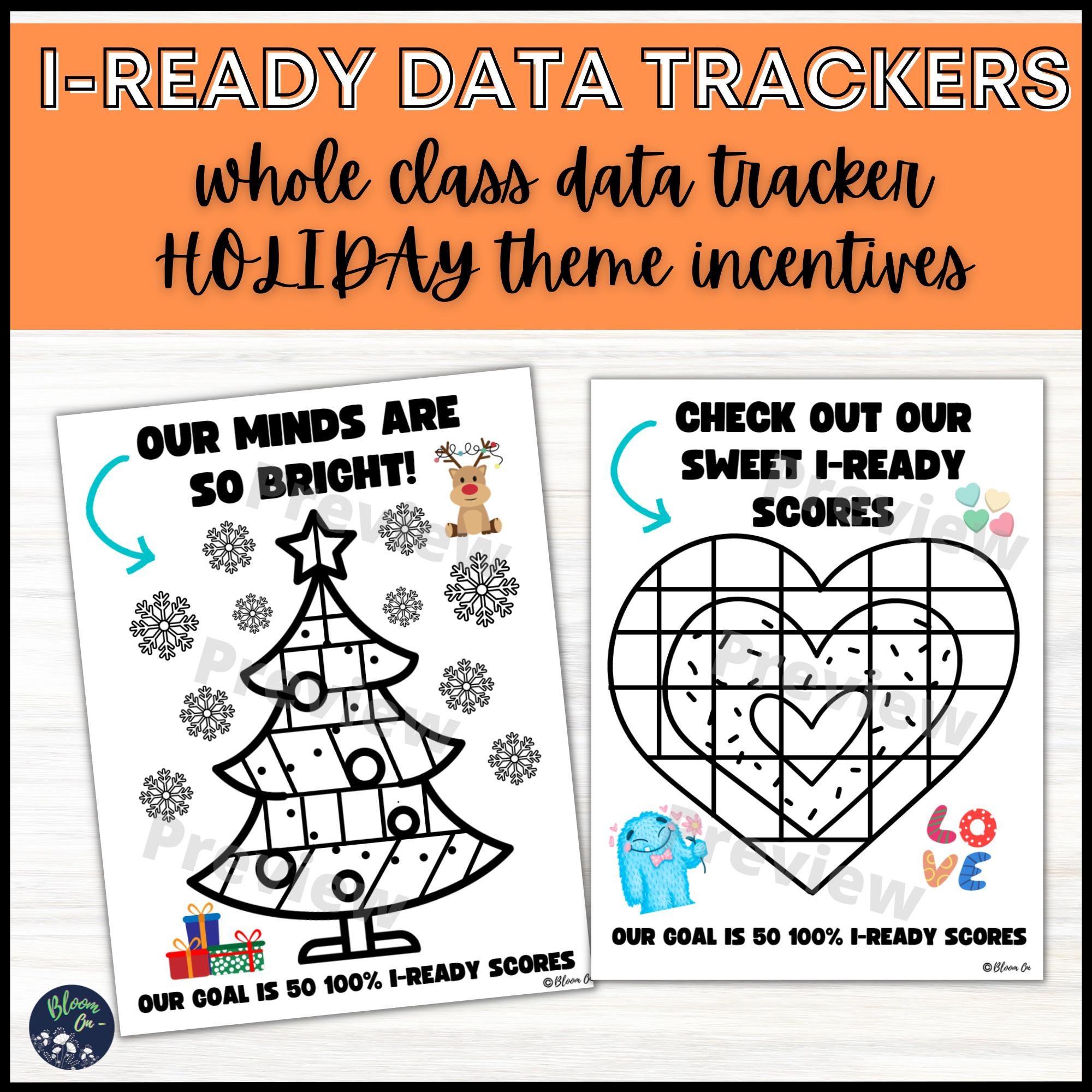 I-ready Data Tracker Holiday Incentives Chart Bundle | Iready Anchor ...