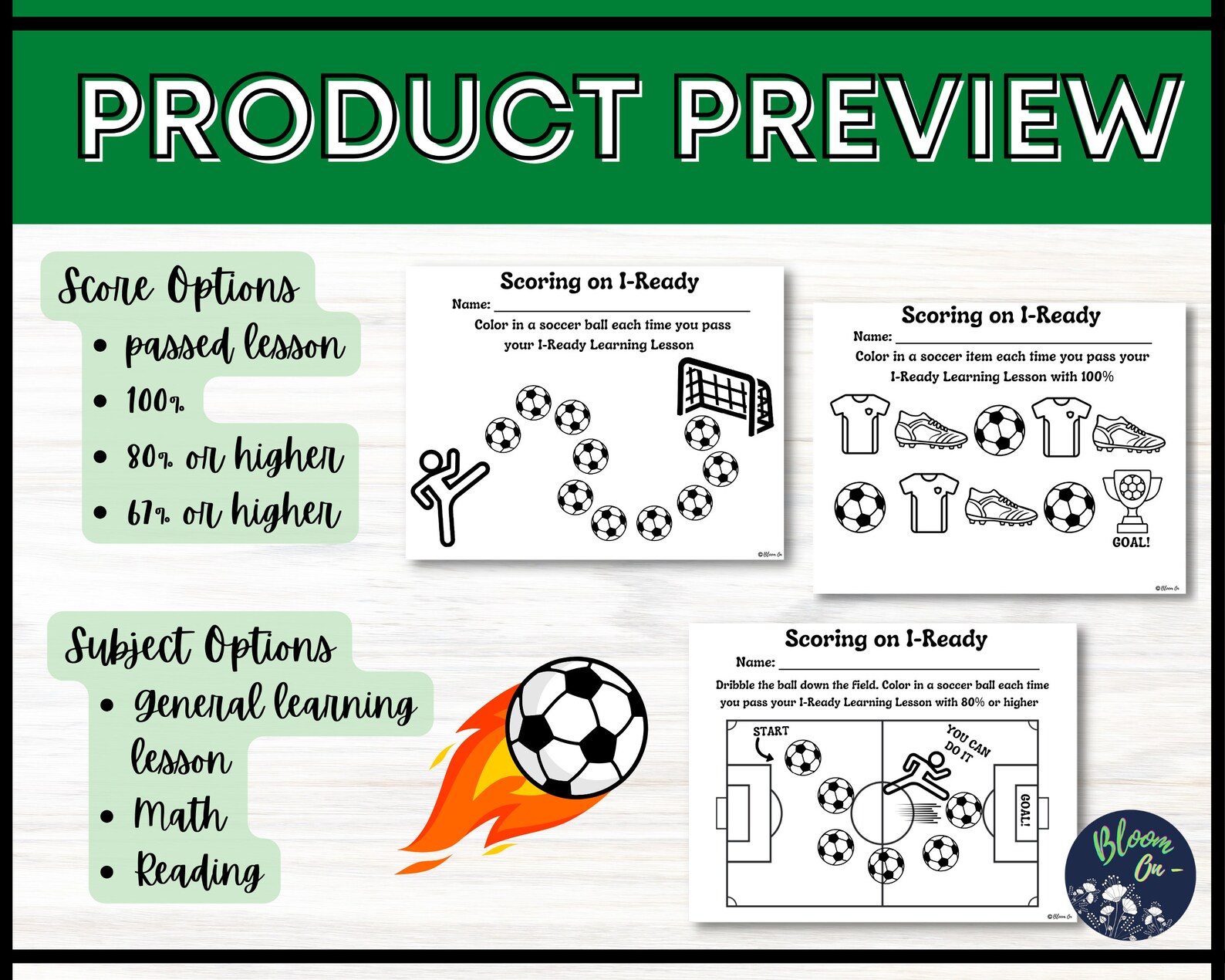 I-ready Student Data Tracker, Incentive Chart, Soccer Theme, PRINTABLE ...