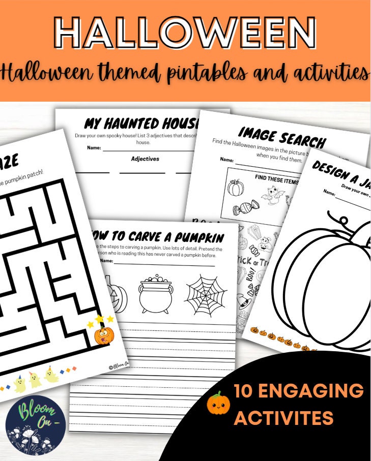 Halloween Classroom No-prep Activities and Printables, Elementary ...