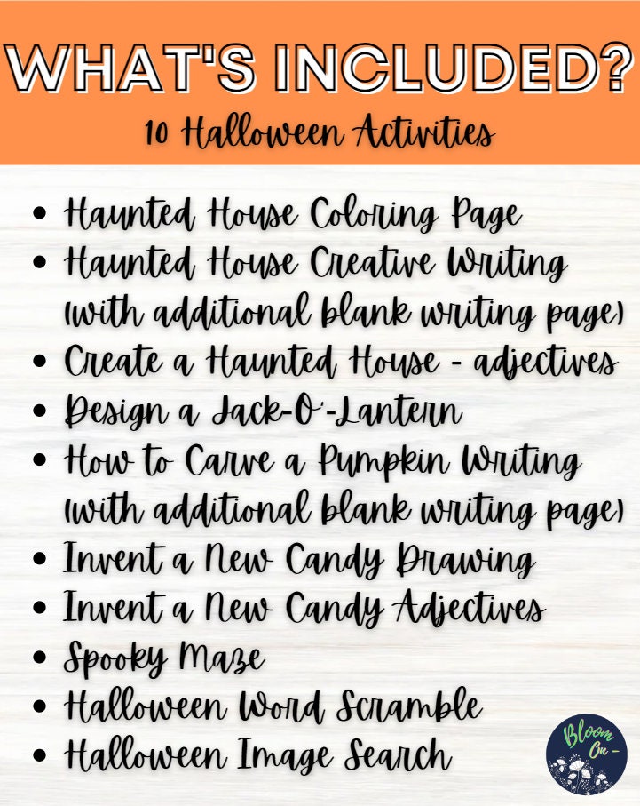Halloween Classroom No-prep Activities and Printables, Elementary ...