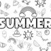 Here Comes Summer Coloring Pages, End of School Year Printable for Kids ...