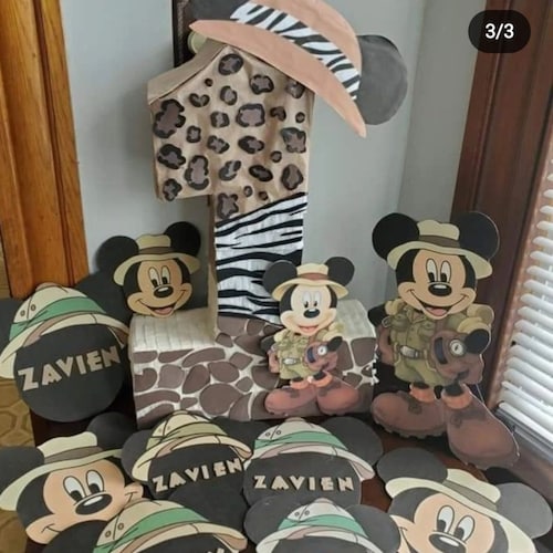 WILD ONE Mickey Mouse Safari Milestone Board Cute First - Etsy