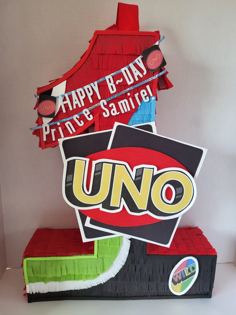 Number 1 Birthday UNO Piñata large - Etsy