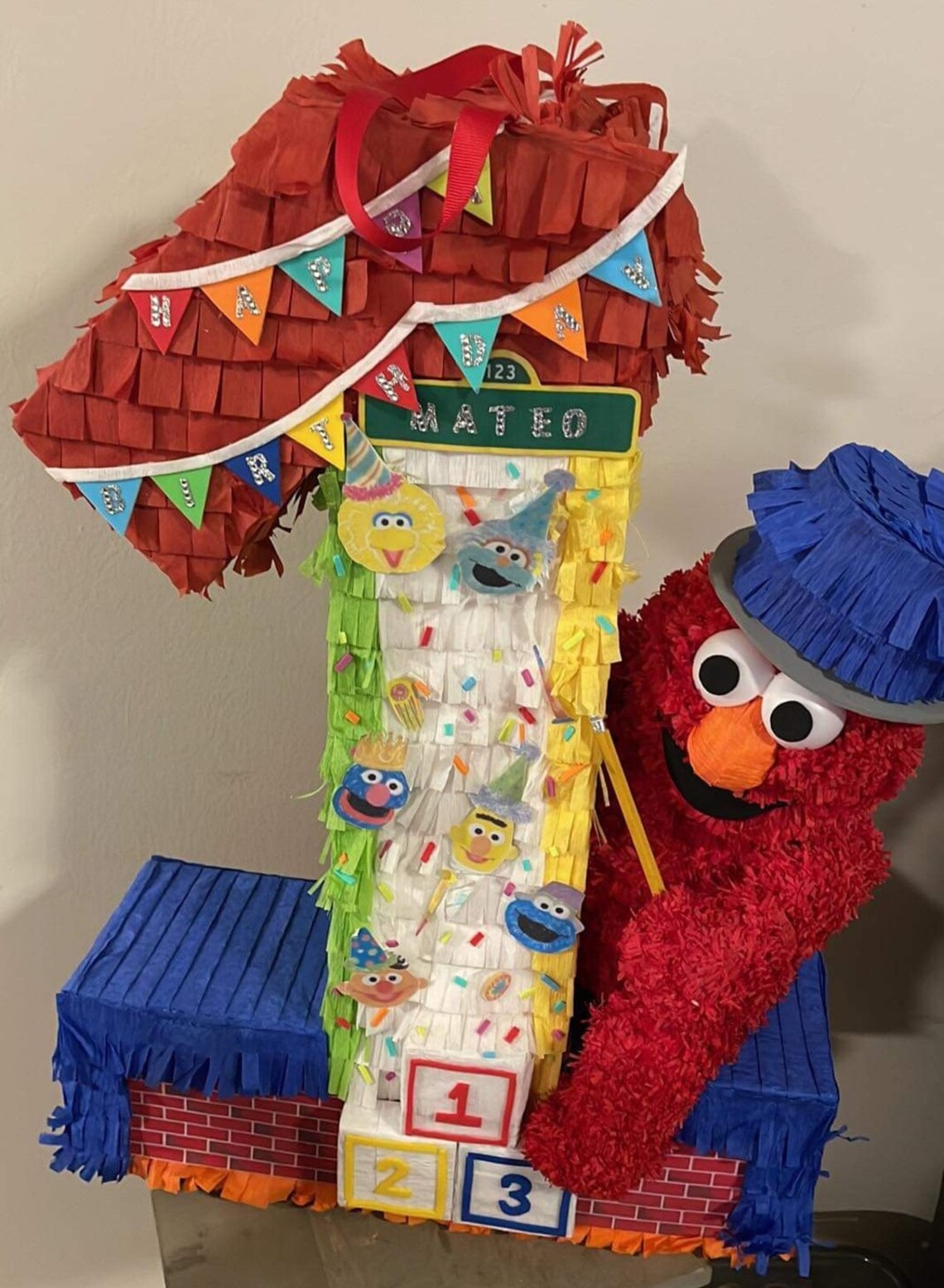 Elmo Piñata Sesame Street Party - Etsy