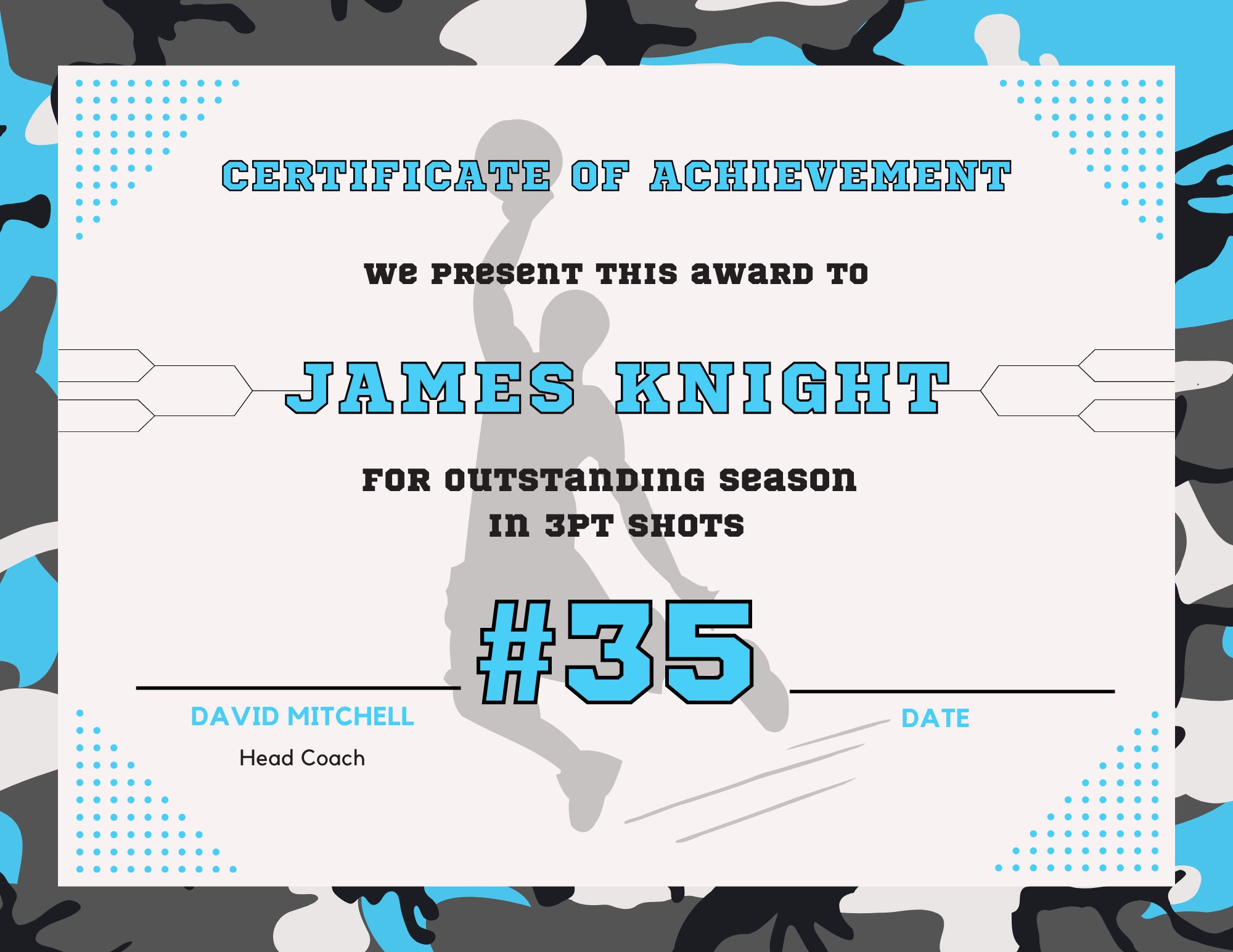 Editable Basketball Certificate Template Men's and Women's Canva - Etsy