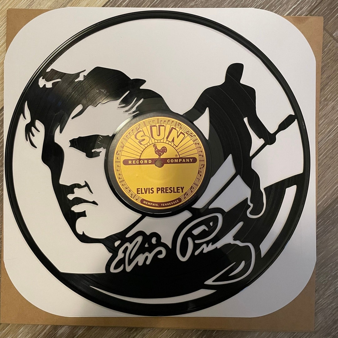 Elvis Laser Cut Vinyl Record King of Rock and Roll Custom Gift Birthday ...