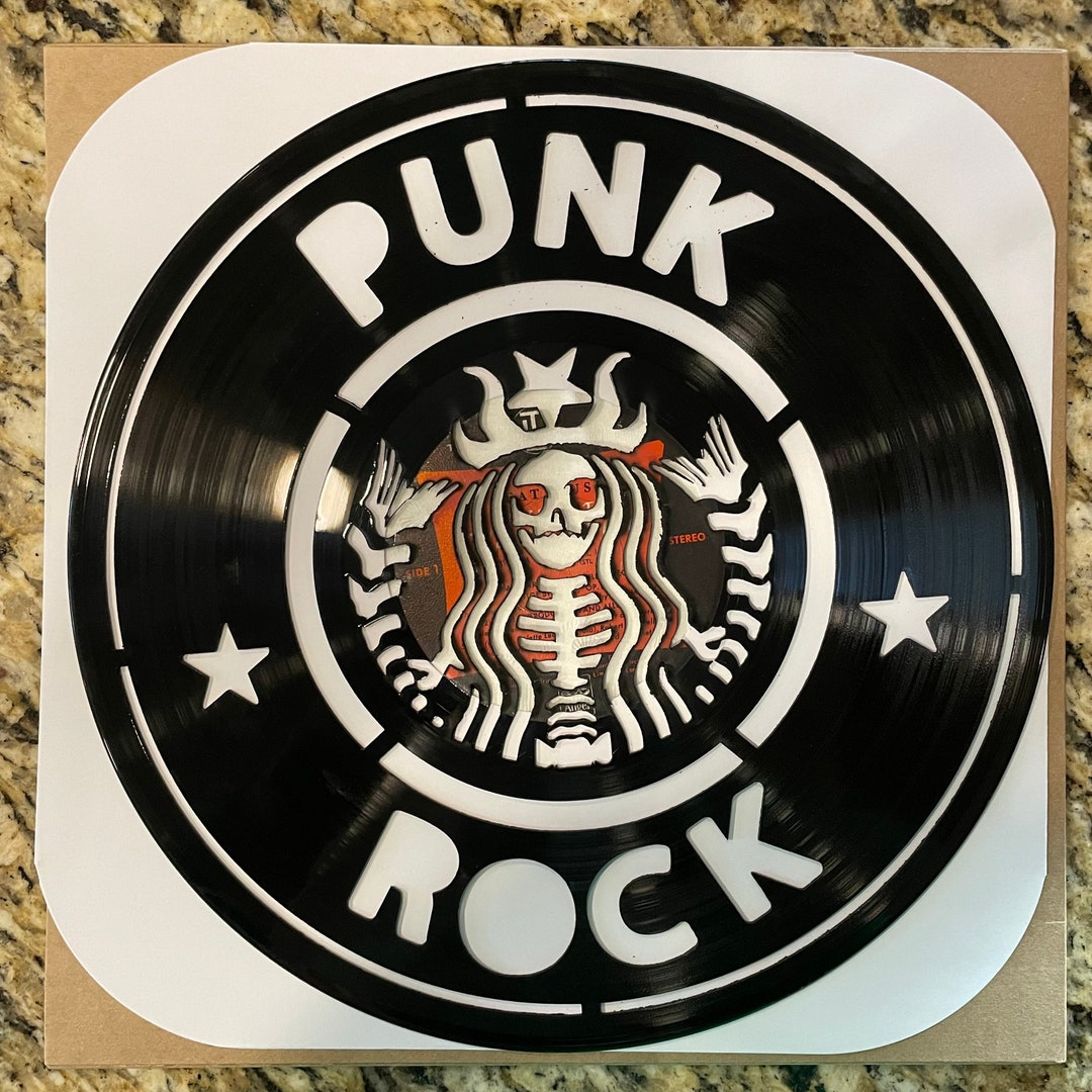 Punk Rock Coffee Laser Cut Vinyl Record. Starbucks Inspired Custom Gift ...