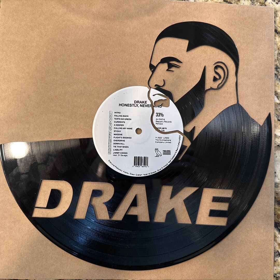 Drake Honestly, Nevermind Laser Cut Vinyl Record Custom Gift Birthday ...