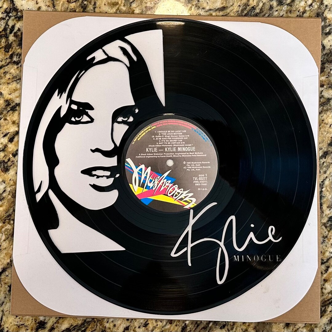 Kylie Minogue Laser Cut Vinyl Record Custom Gift Birthday Christmas Art ...