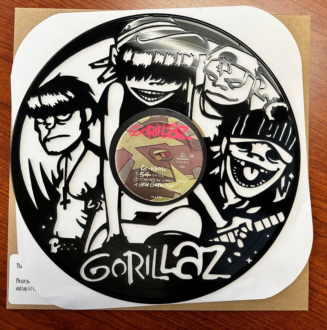 Gorillaz Laser Cut Vinyl Record Birthday Custom Gift Birthday Christmas ...
