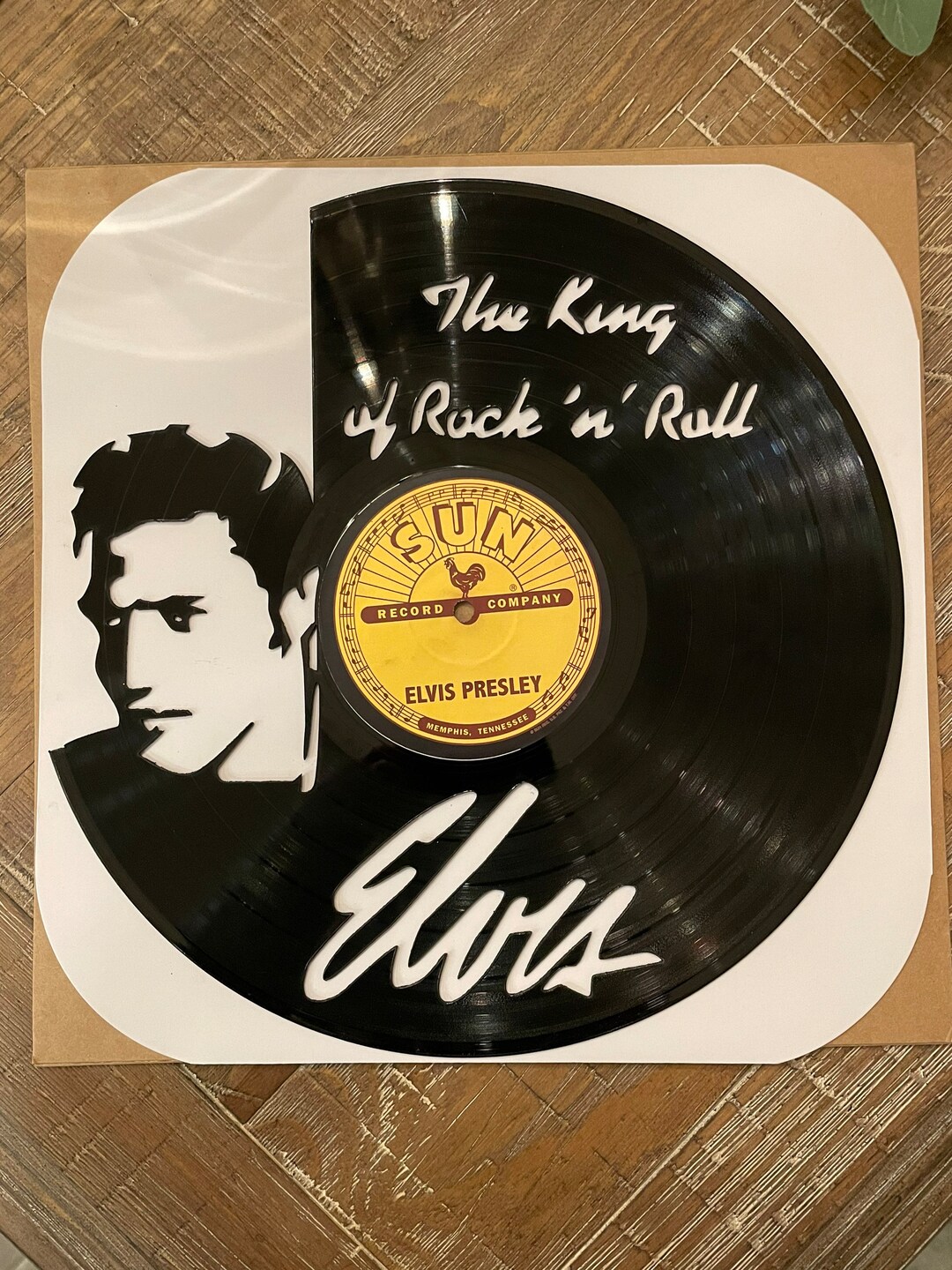 Elvis Laser Cut Vinyl Record King of Rock and Roll - Etsy