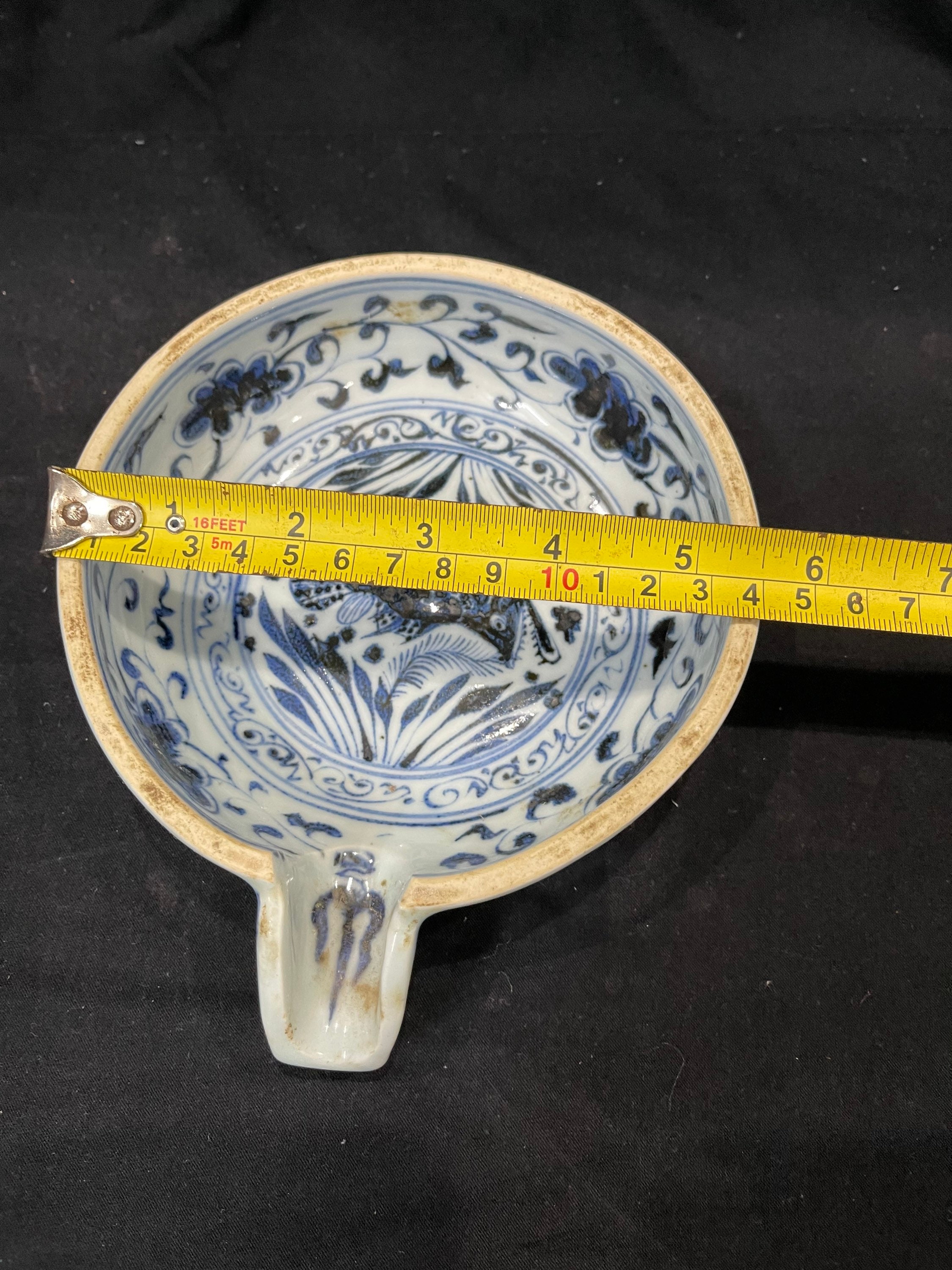 Chinese Porcelain Blue White Fish Bowl - Etsy