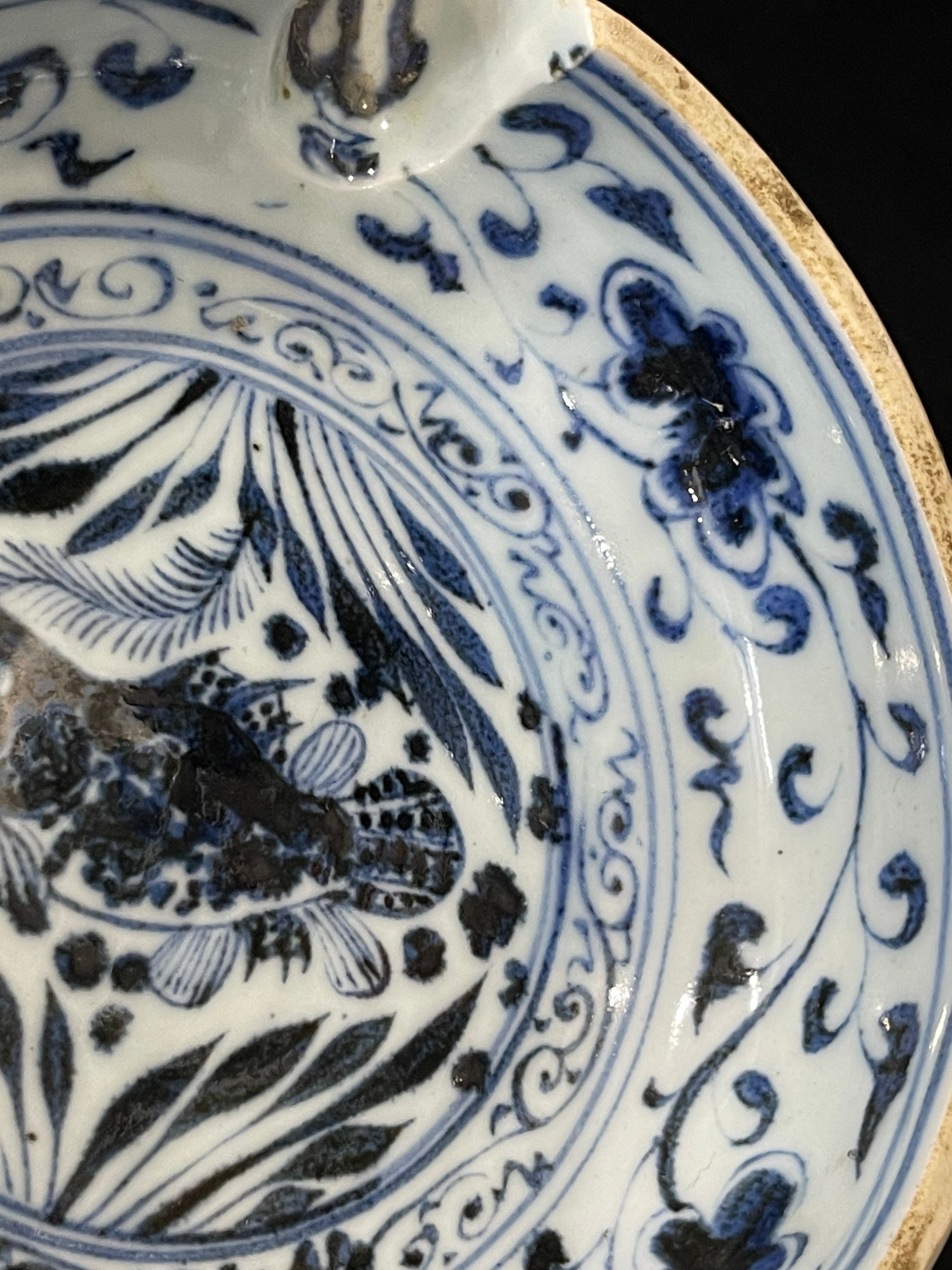 Chinese Porcelain Blue White Fish Bowl - Etsy
