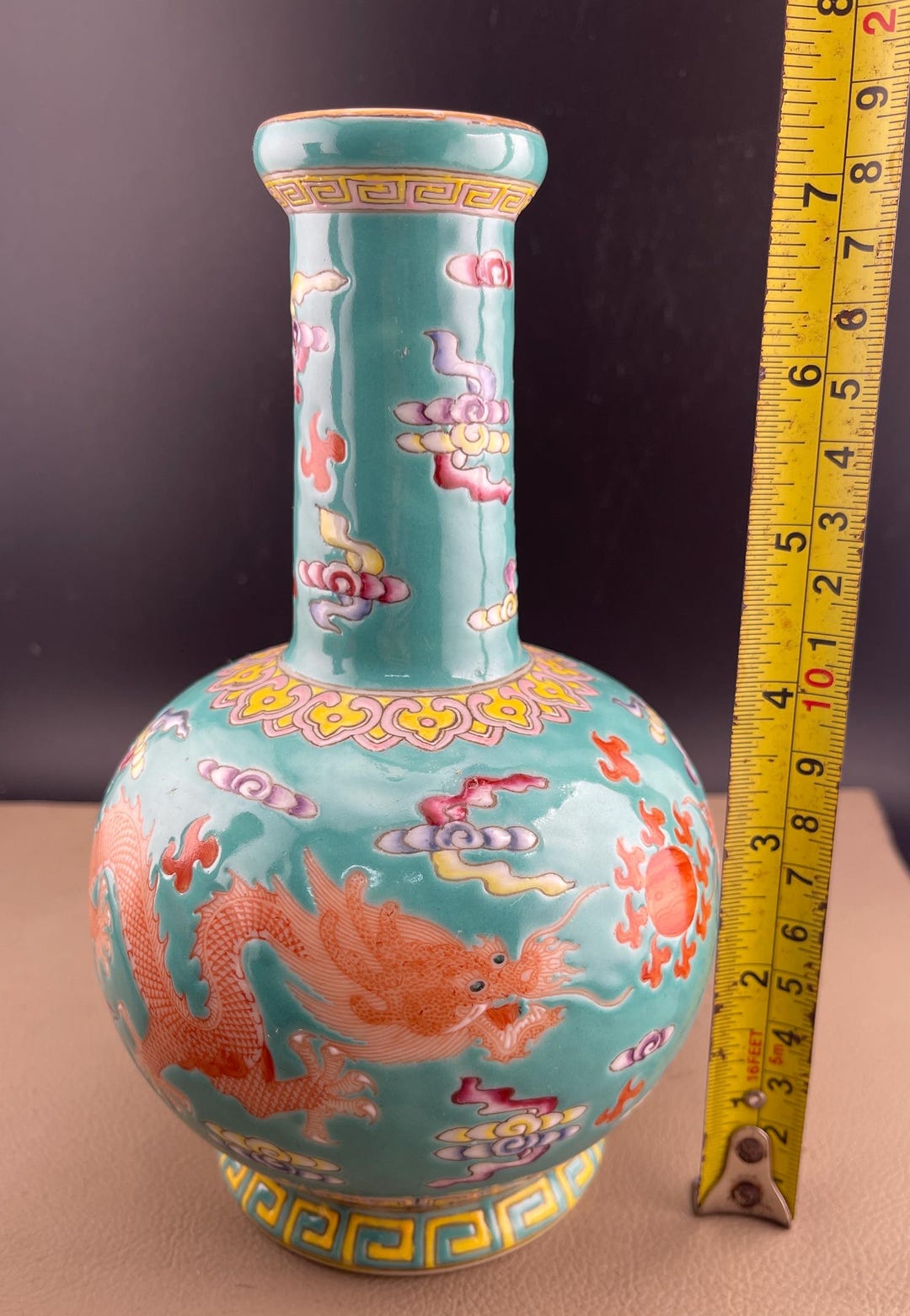 Chinese Porcelain a Hand Painted Dragon Vase H 18cm - Etsy