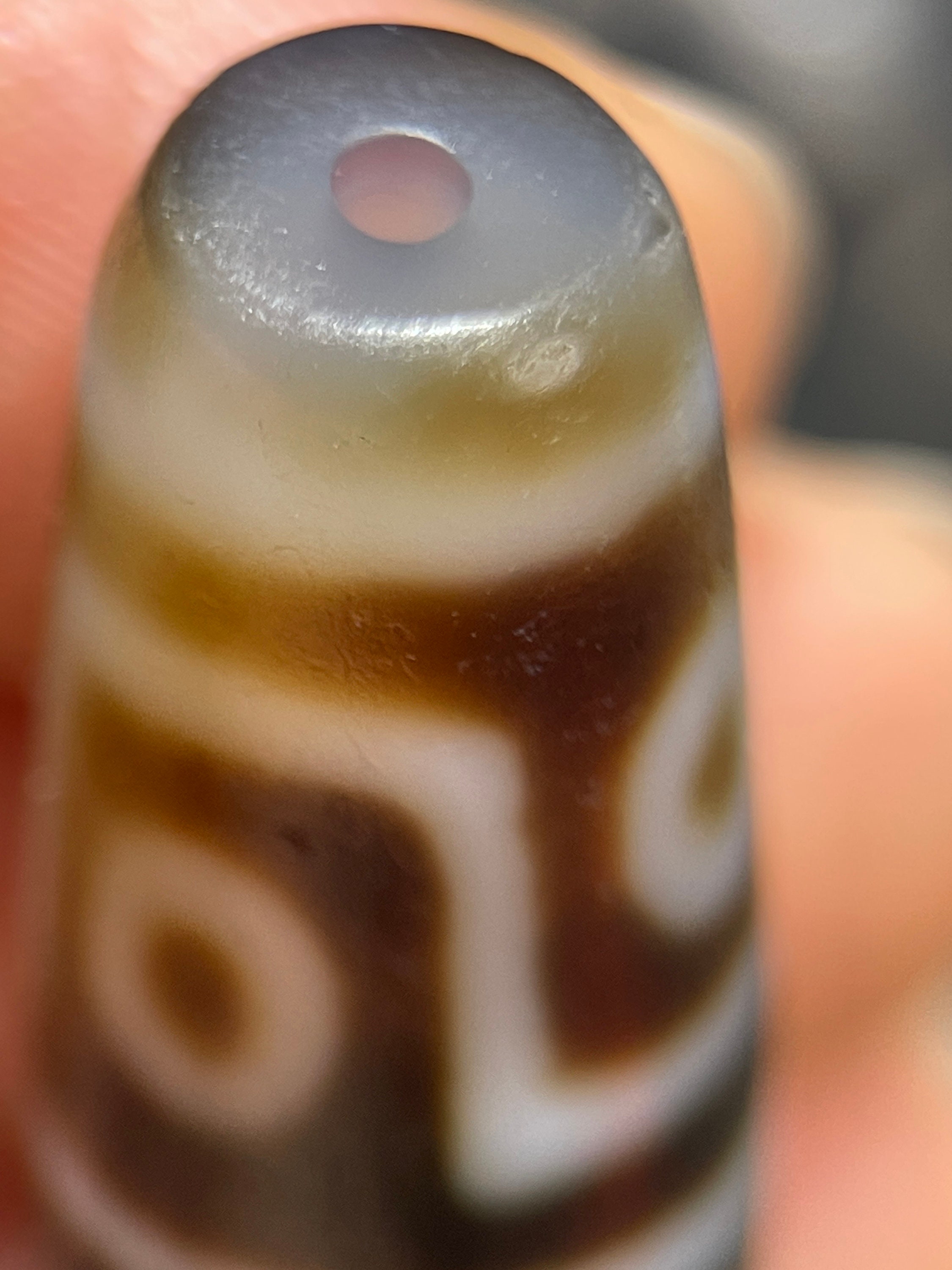 Tibetan Dzi 12 Eyes Pattern Old Material Amulet Dzi Bead Free - Etsy