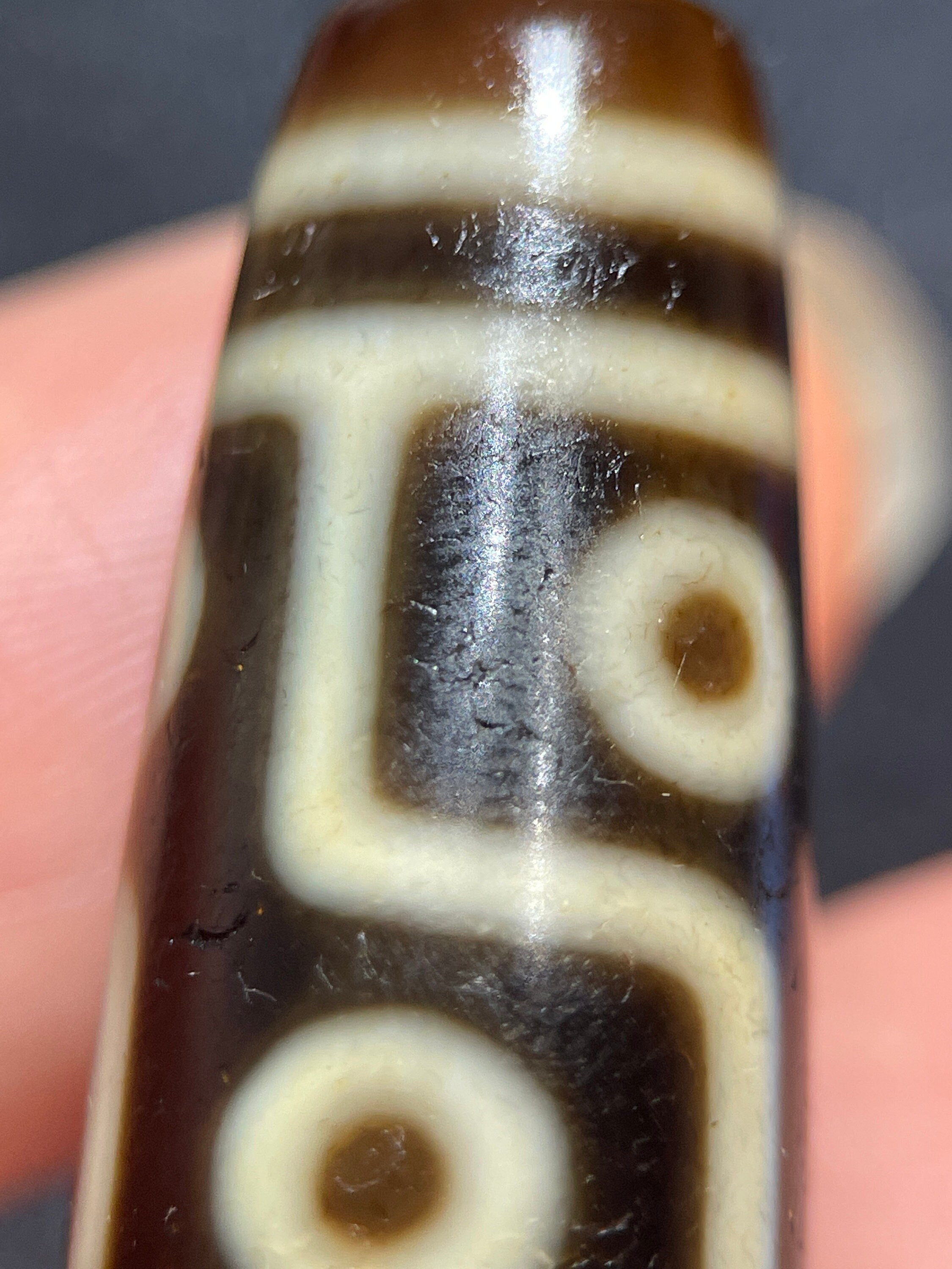 Tibetan Dzi 12 Eyes Pattern Amulet Dzi Bead Free Braid Rope - Etsy