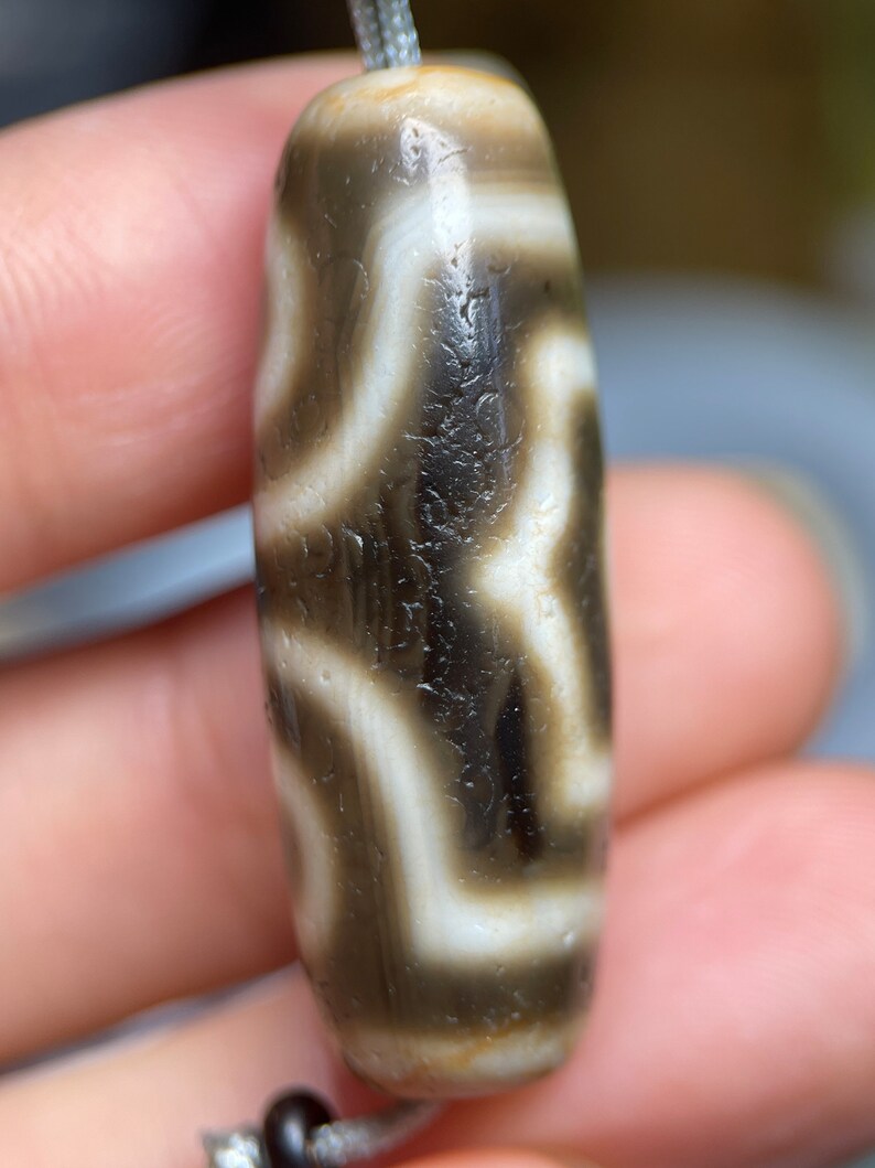 Old Dzi Bead Tibet Dzi 3 Eyes Brown Yellow Color Tibetan Dzi 3413mm - Etsy