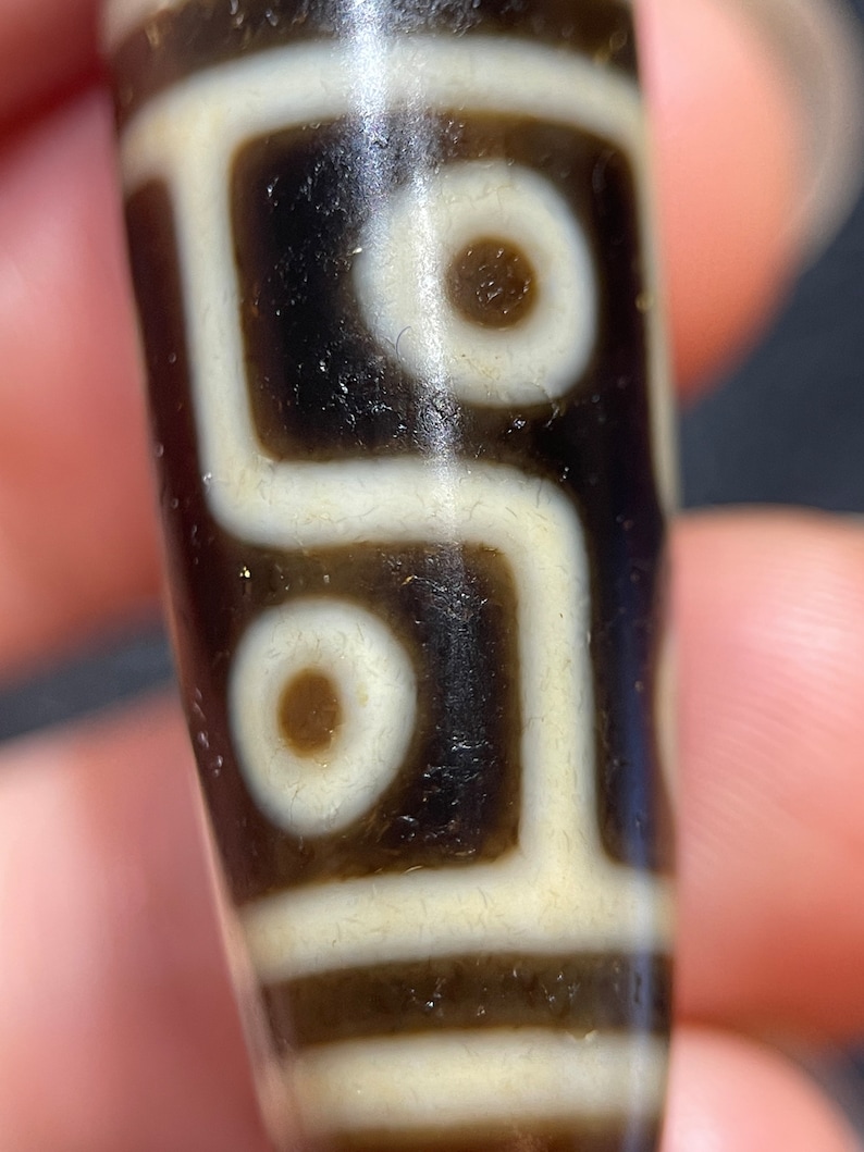 Tibetan Dzi 12 Eyes Pattern Amulet Dzi Bead Free Braid Rope - Etsy