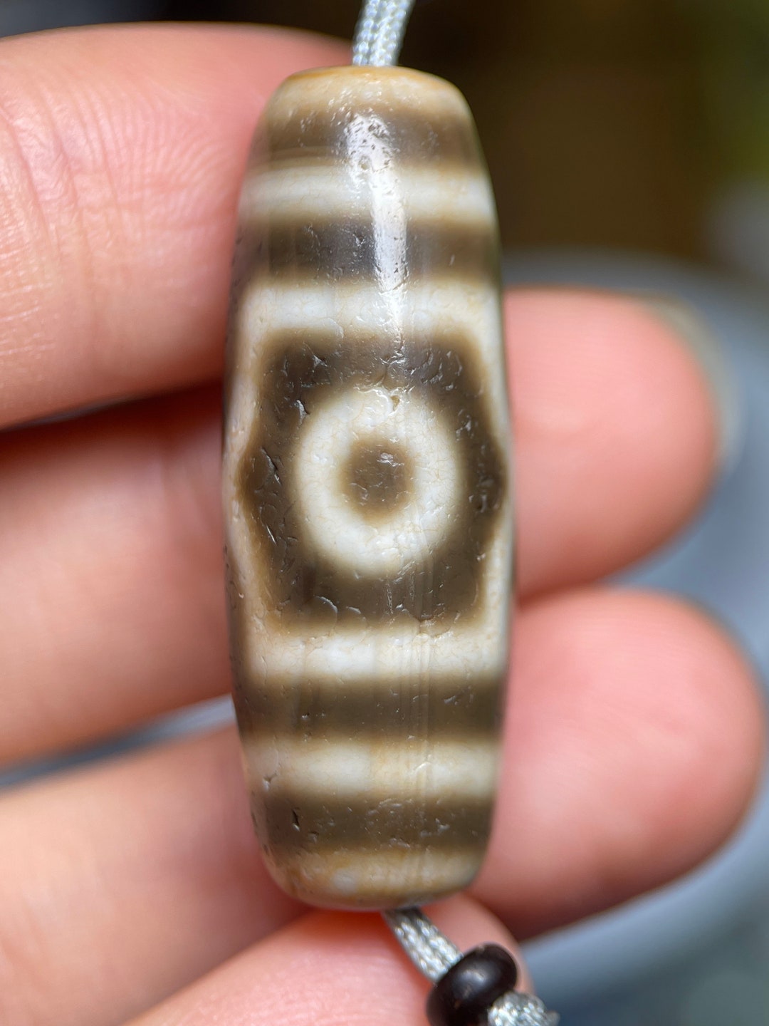 Old Dzi Bead Tibet Dzi 3 Eyes Brown Yellow Color Tibetan Dzi 3413mm - Etsy