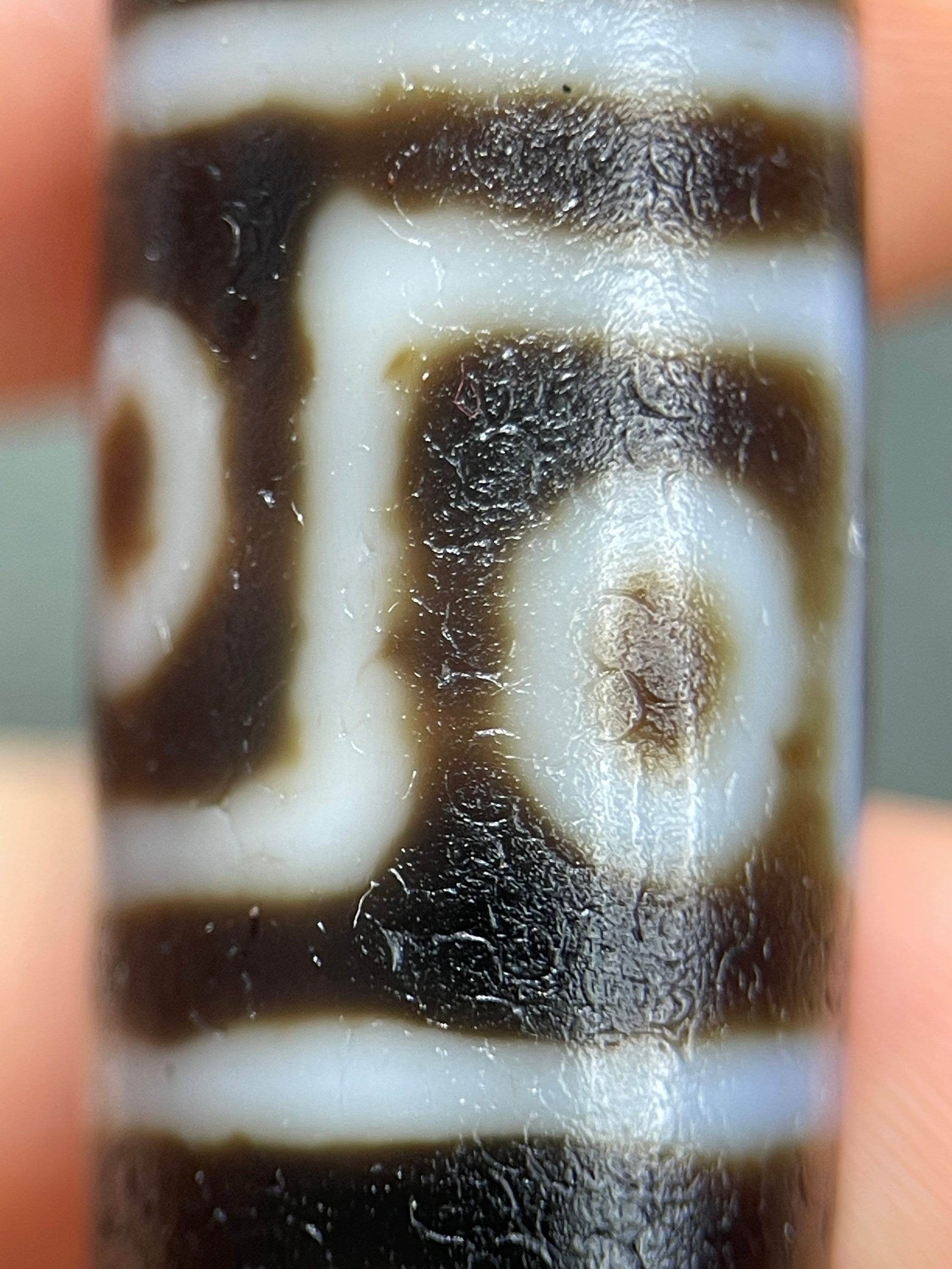 Tibetan Dzi 12 Eyes Pattern Old Material Amulet Dzi Bead Free - Etsy