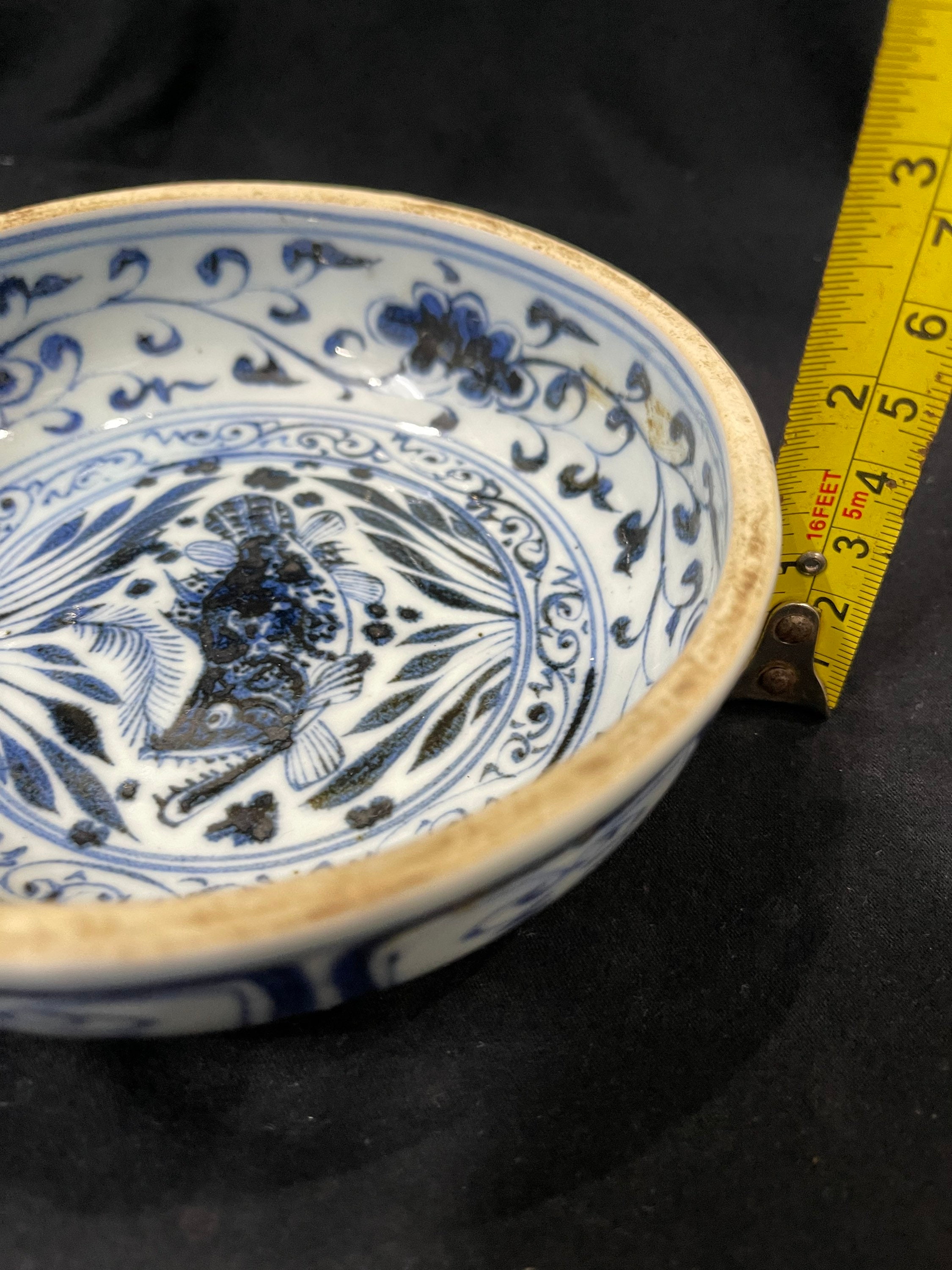 Chinese Porcelain Blue White Fish Bowl - Etsy