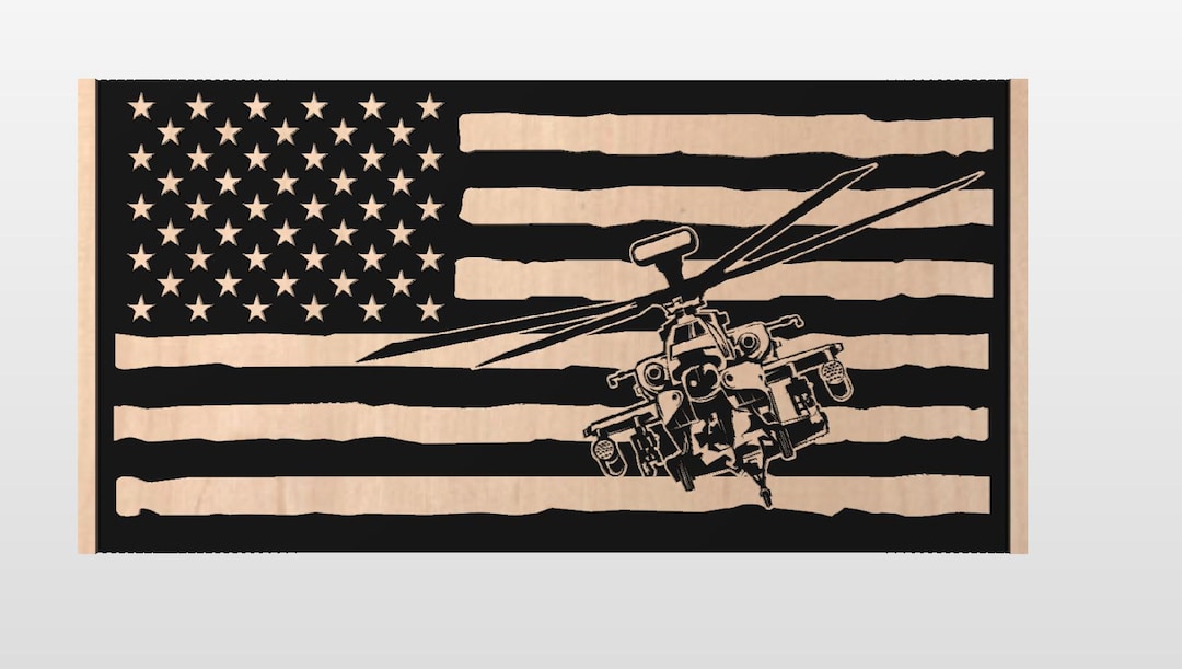 Apache Front View American Flag SVG - Etsy