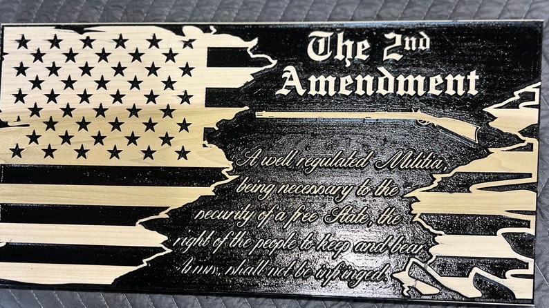 Tattered American Flag With 2nd Amendment - Etsy