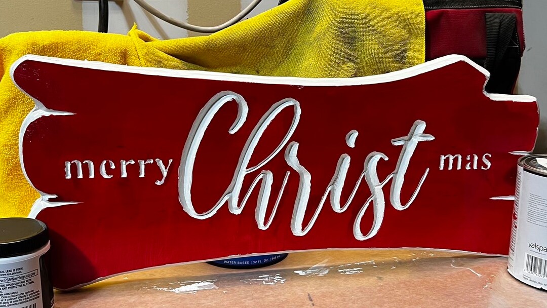 Merry Christmas Log - Etsy
