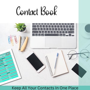 Printable Contact List, Address Book Printable, Contacts Templates ...