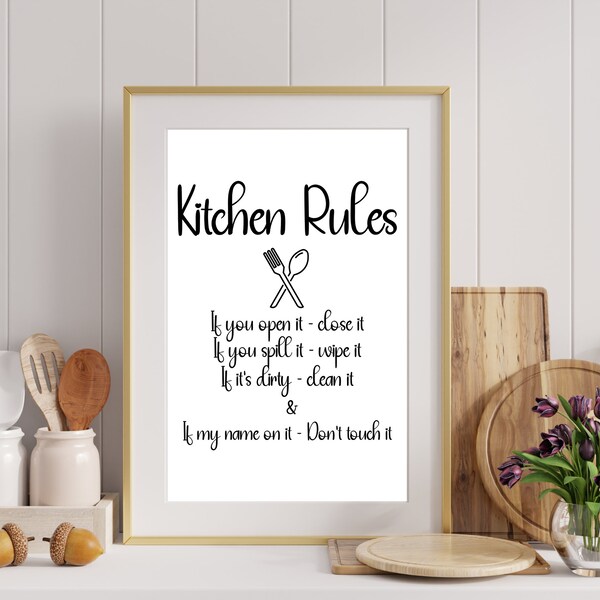 Kitchen Rules - Etsy