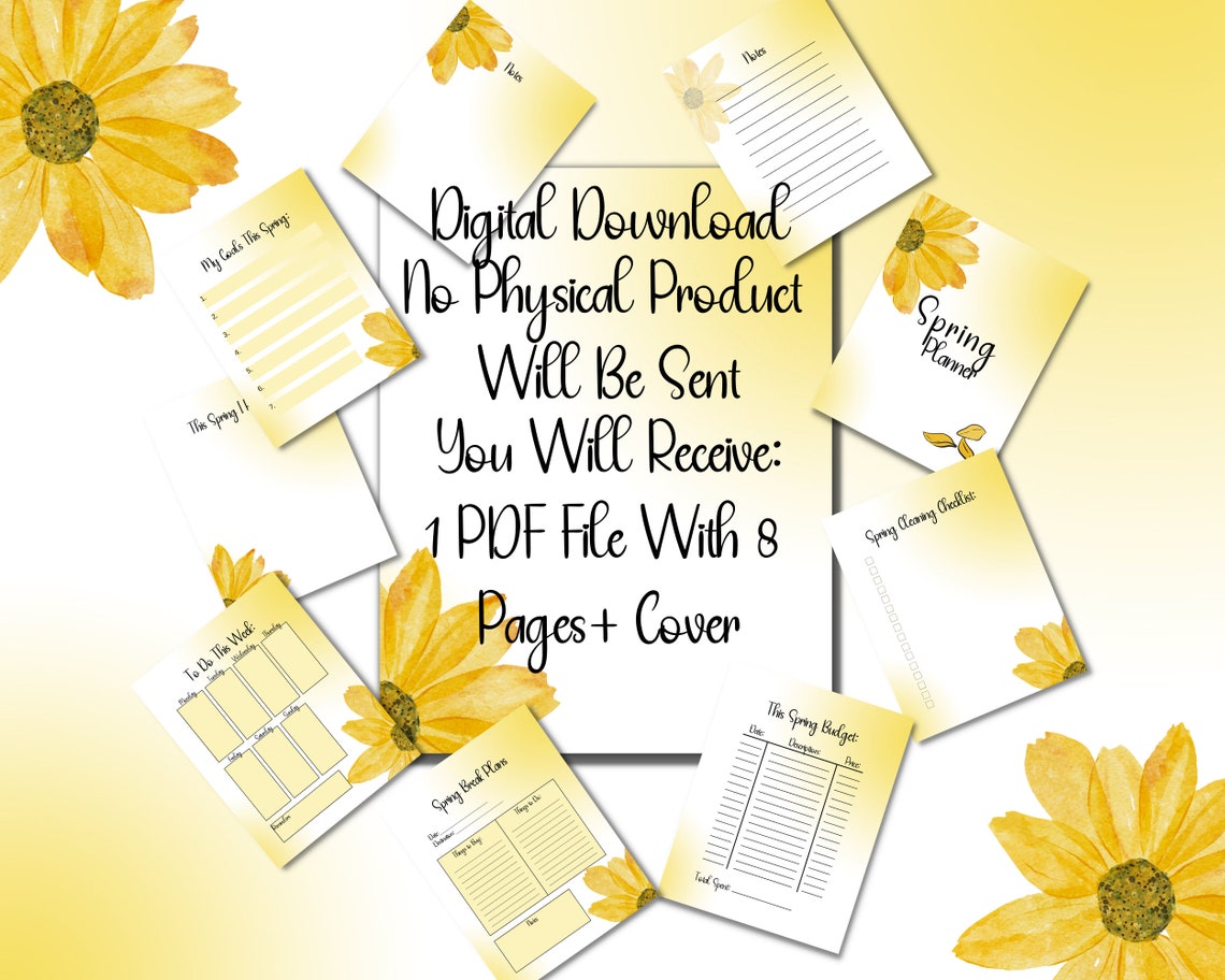 Spring Break Planner Printable Template, Spring to Do List ...