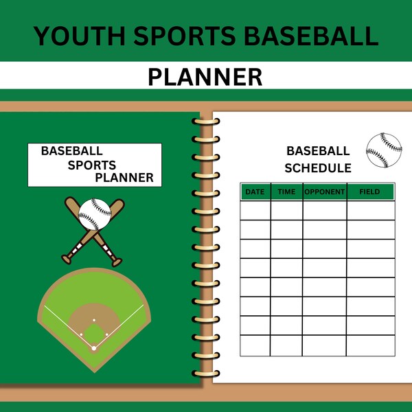 Baseball Schedule Template - Etsy