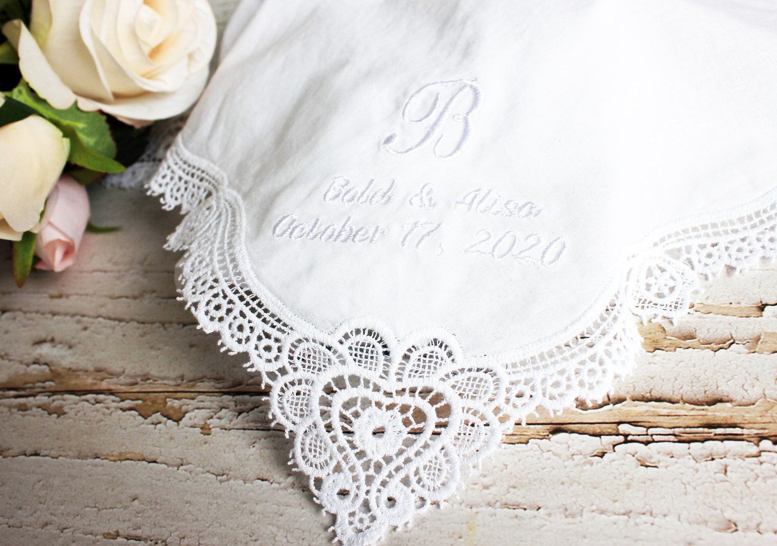 Wedding Handkerchief for Bride,something Blue,for Your Happy Tears ...