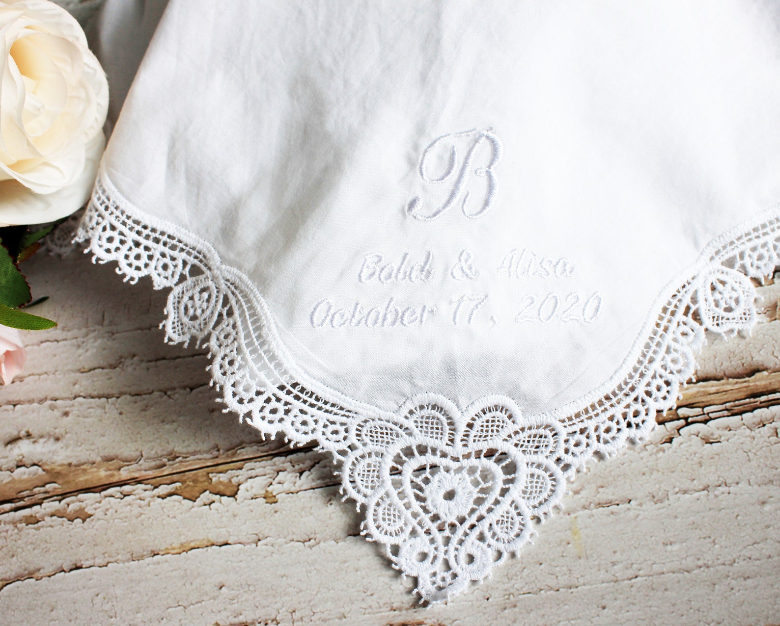 Wedding Handkerchief for Bride,something Blue,for Your Happy Tears ...