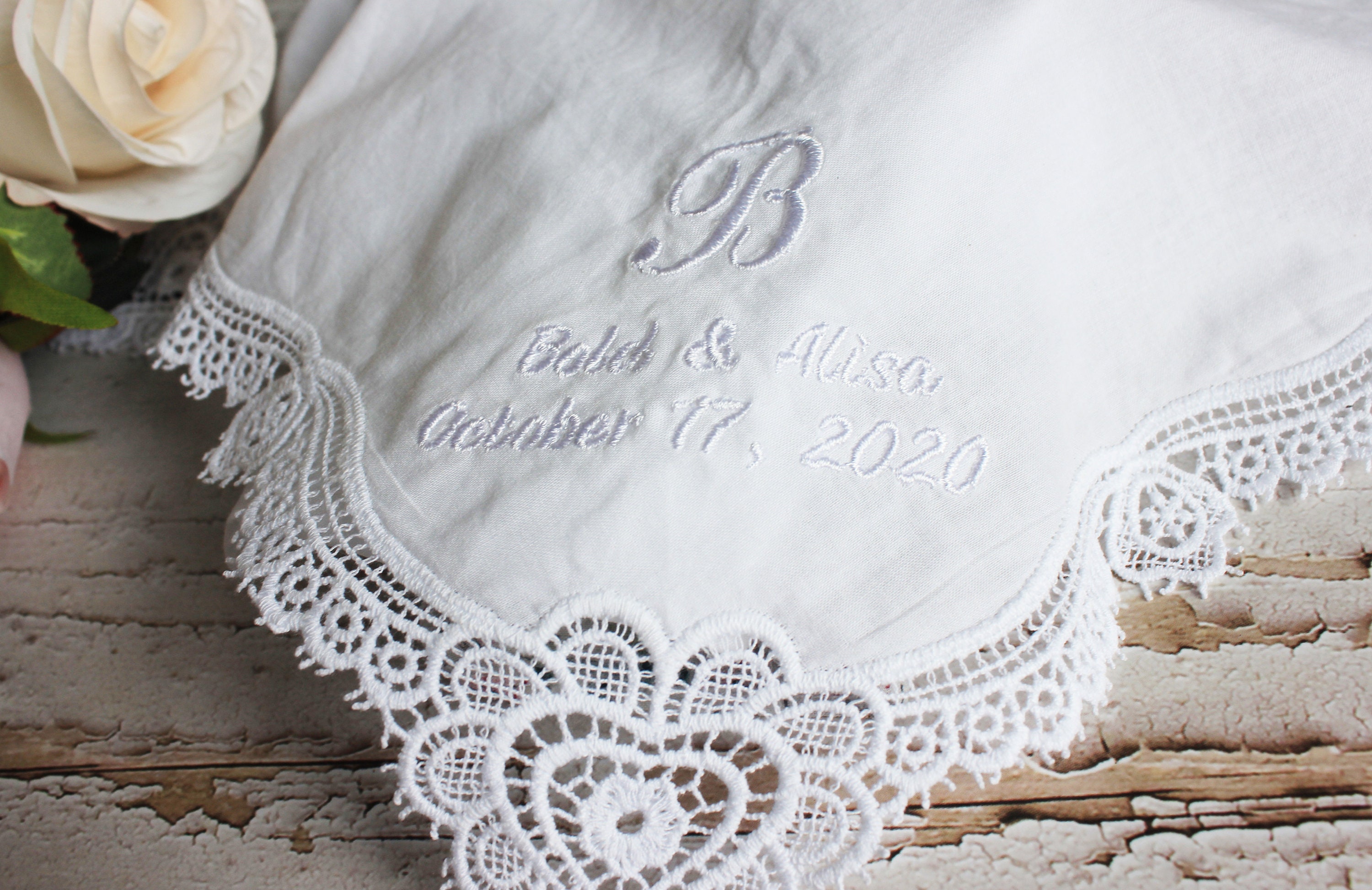 Wedding Handkerchief for Bride,something Blue,for Your Happy Tears ...