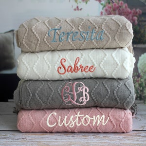 Personalized Blanket,monogrammed Throw,blanket With Name,cotton ...